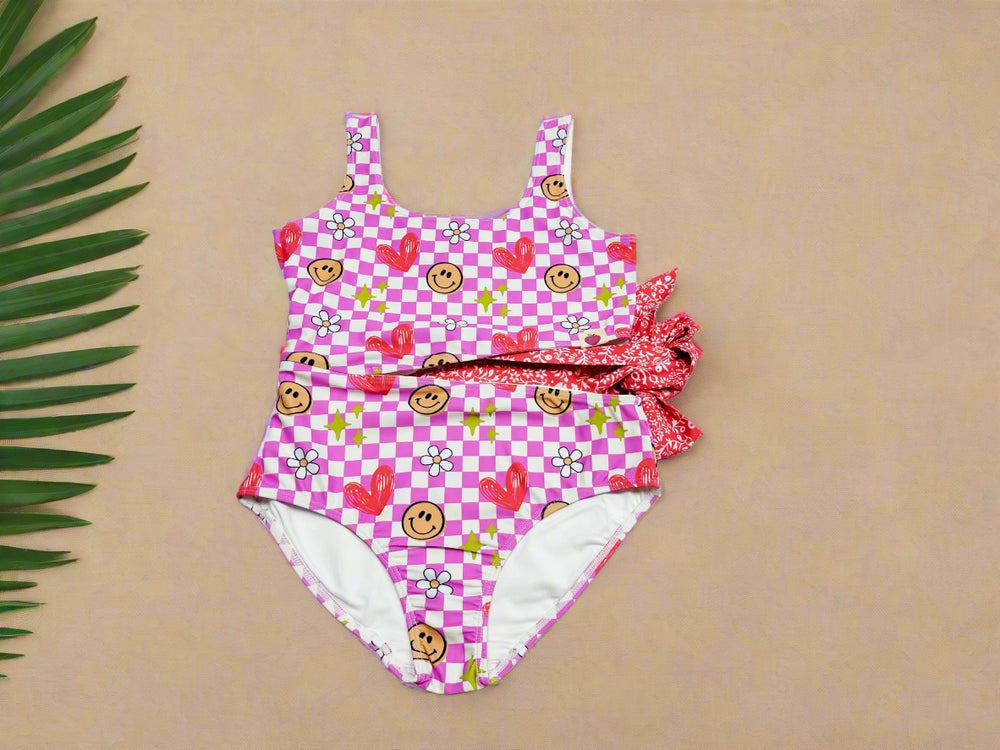 Girls One Piece Swimsuits Cheeky Plum