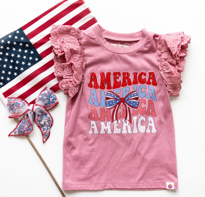 Vintage Eyelet Tee - Heart of America – Cheeky Plum