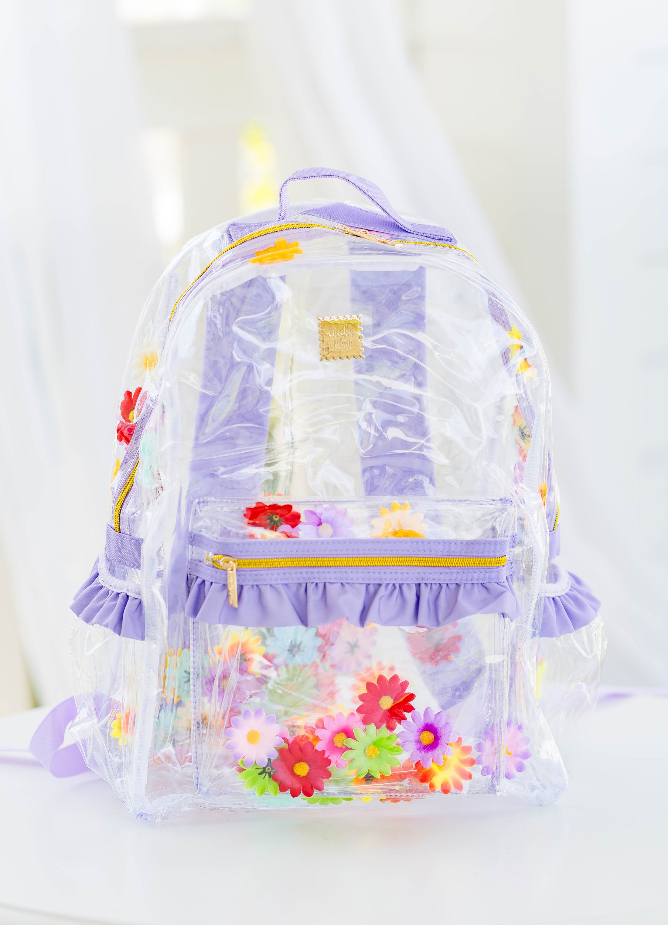 Bree Clear Backpack - Floral Frenzy – Cheeky Plum