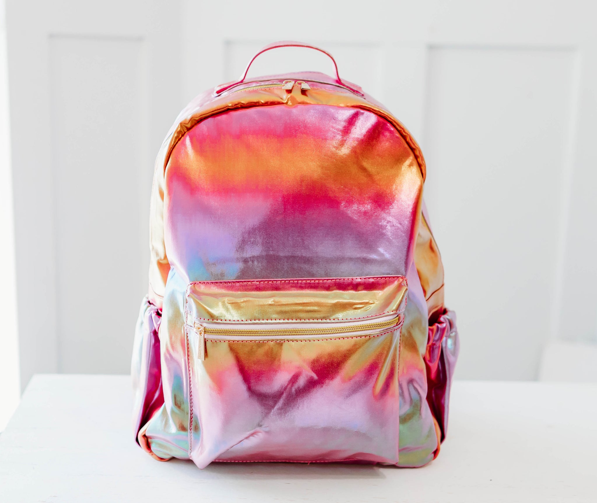 Bree Backpack - Metallic Fuchsia – Cheeky Plum