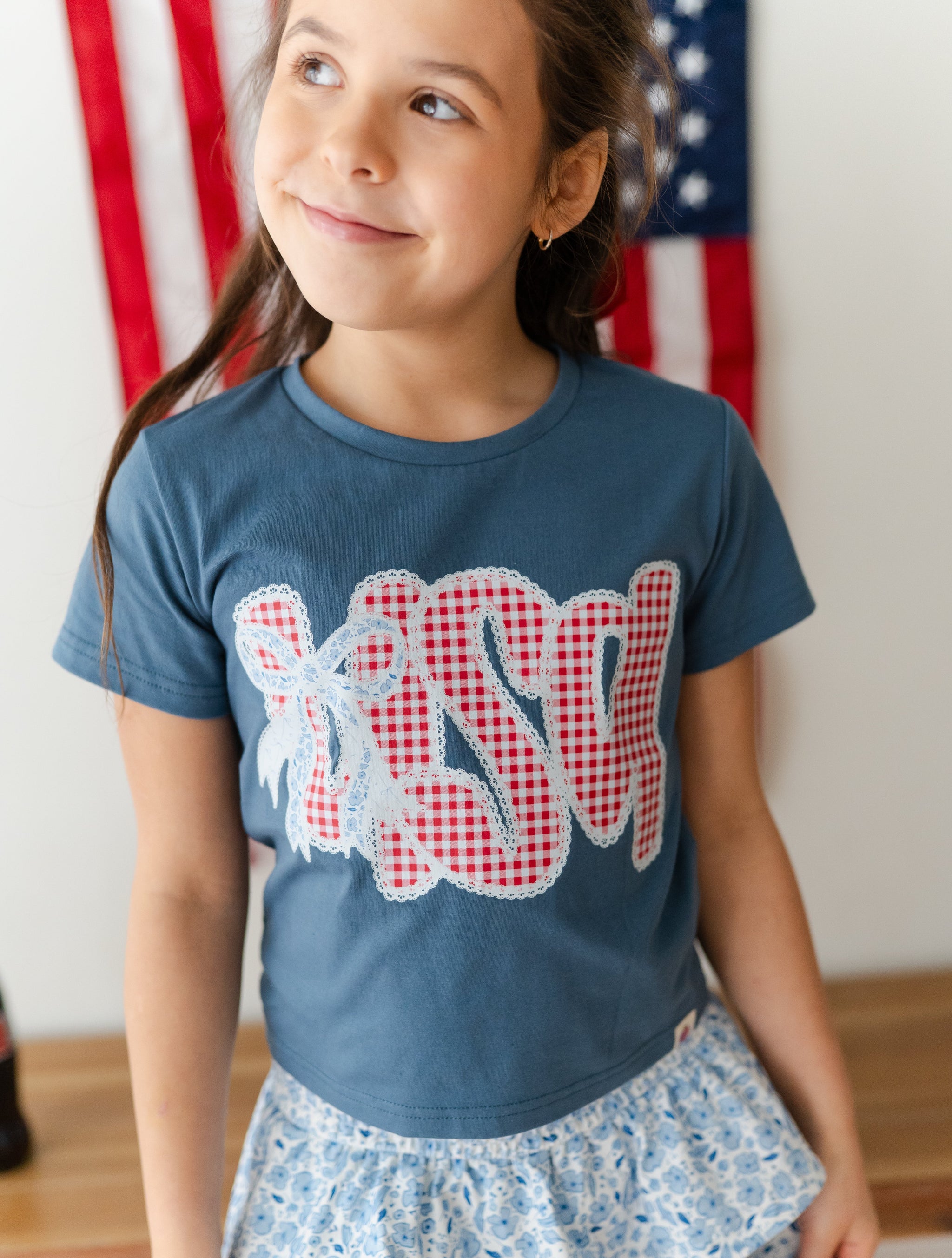 Applique Graphic Tee - USA Darling (Pre-Order) – Cheeky Plum