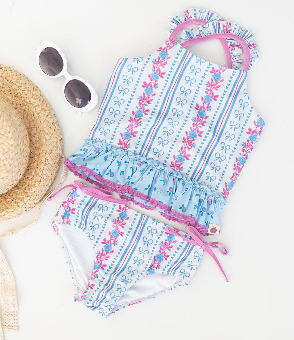 Selah Tankini Swimsuit - Rosé Ribbon Luxe – Cheeky Plum