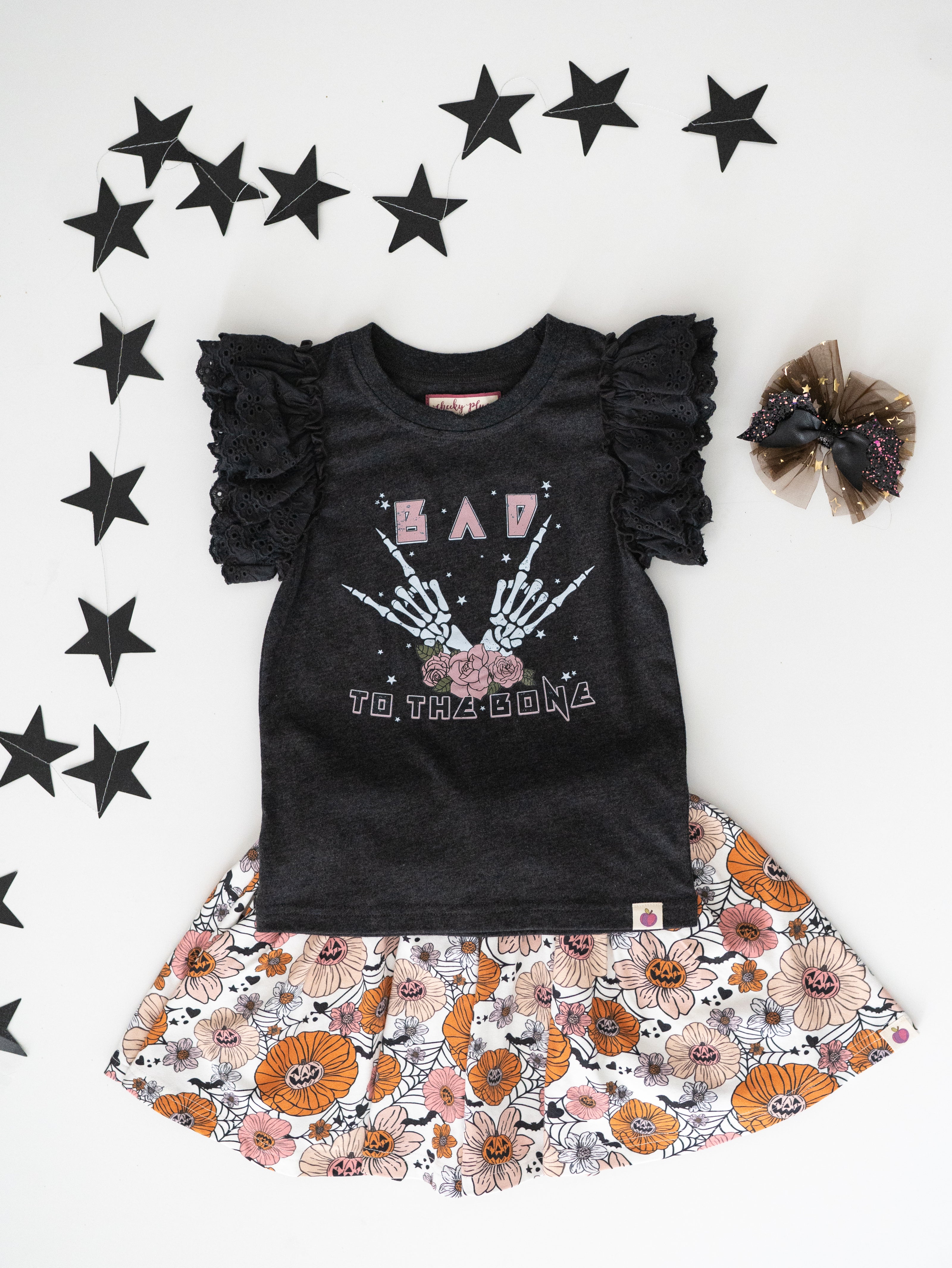 Vintage Eyelet Tee - Bad To The Bone – Cheeky Plum