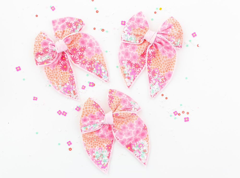 Mesh Shaker Bow - Flower Power – Cheeky Plum