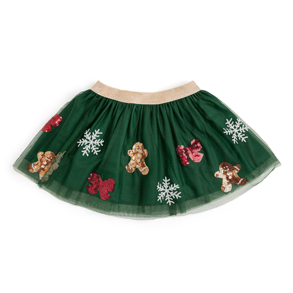 Sweet Wink Tutu - Gingerbread Sequin Joy – Cheeky Plum