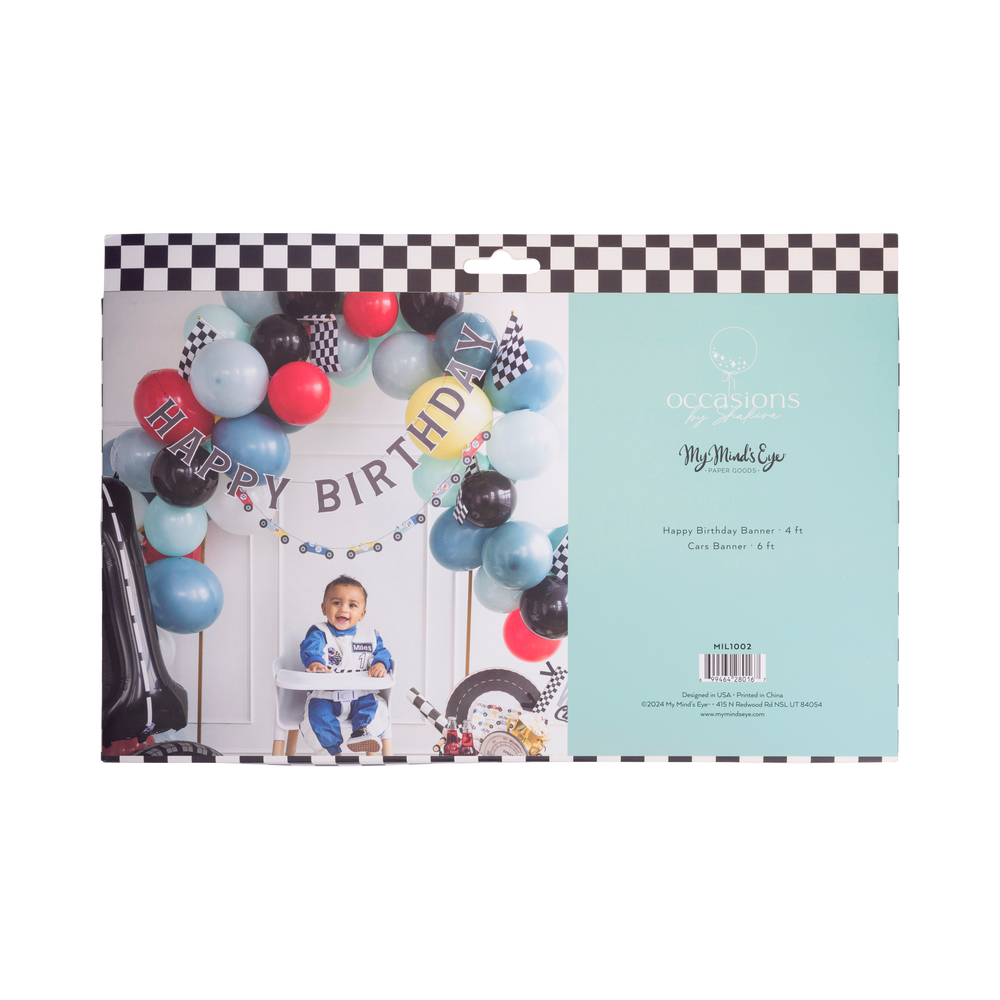 Race Car Birthday Banner Set – Cheeky Plum