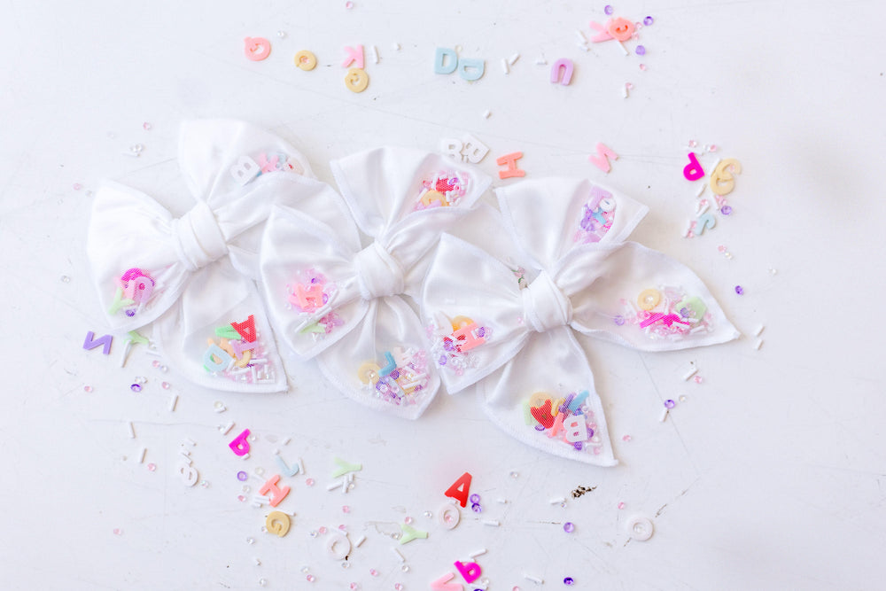 Mesh Shaker Bow - Letters in Style – Cheeky Plum