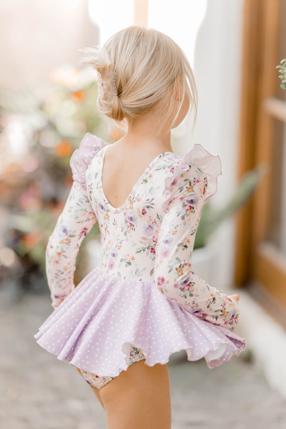 Farrah Leotard - Violet Breeze (LONG SLEEVE) (Pre-Order) – Cheeky Plum