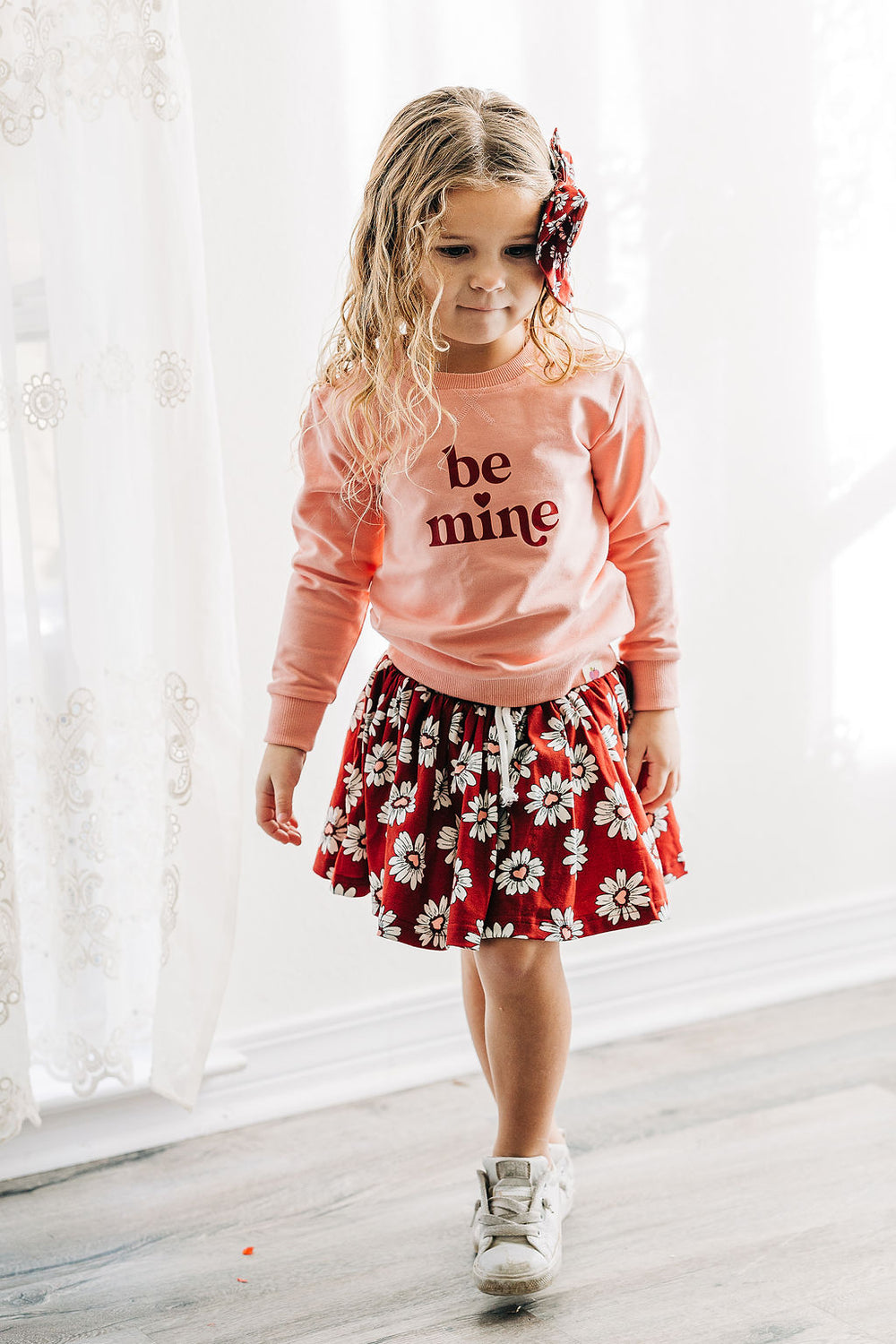 Harper Skort - Red Daisy – Cheeky Plum