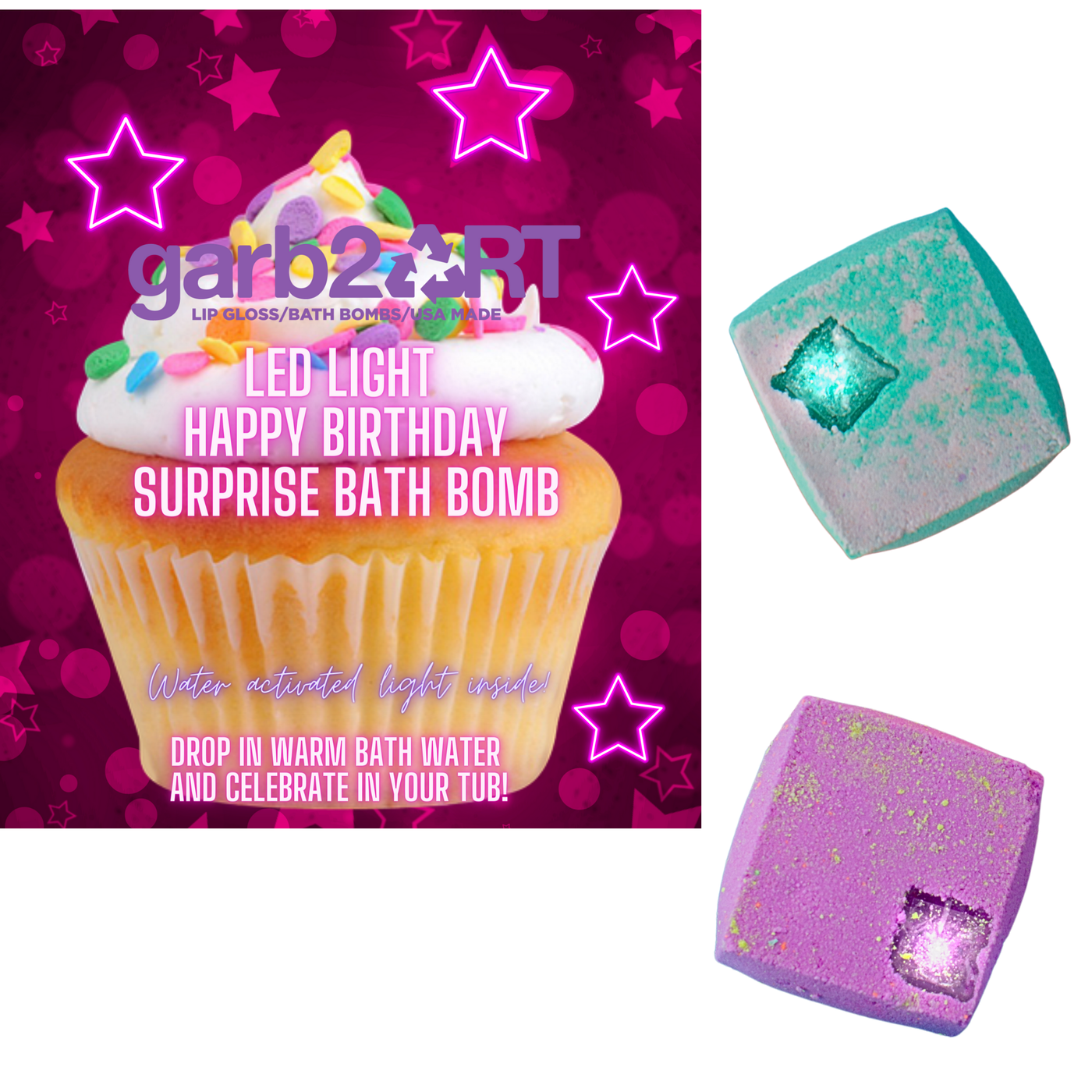 Happy Birthday LED Bath Bomb – Cheeky Plum